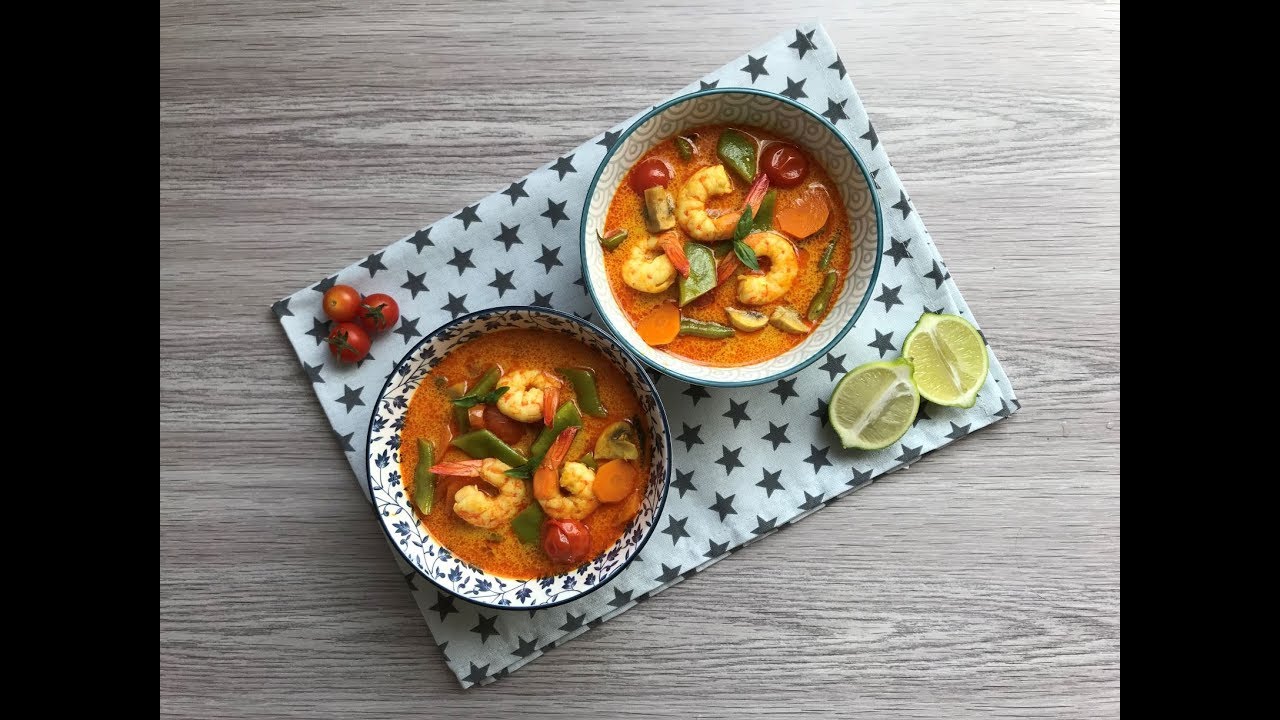 CURRY AMARILLO THAI DE VERDURAS Y GAMBAS - YouTube