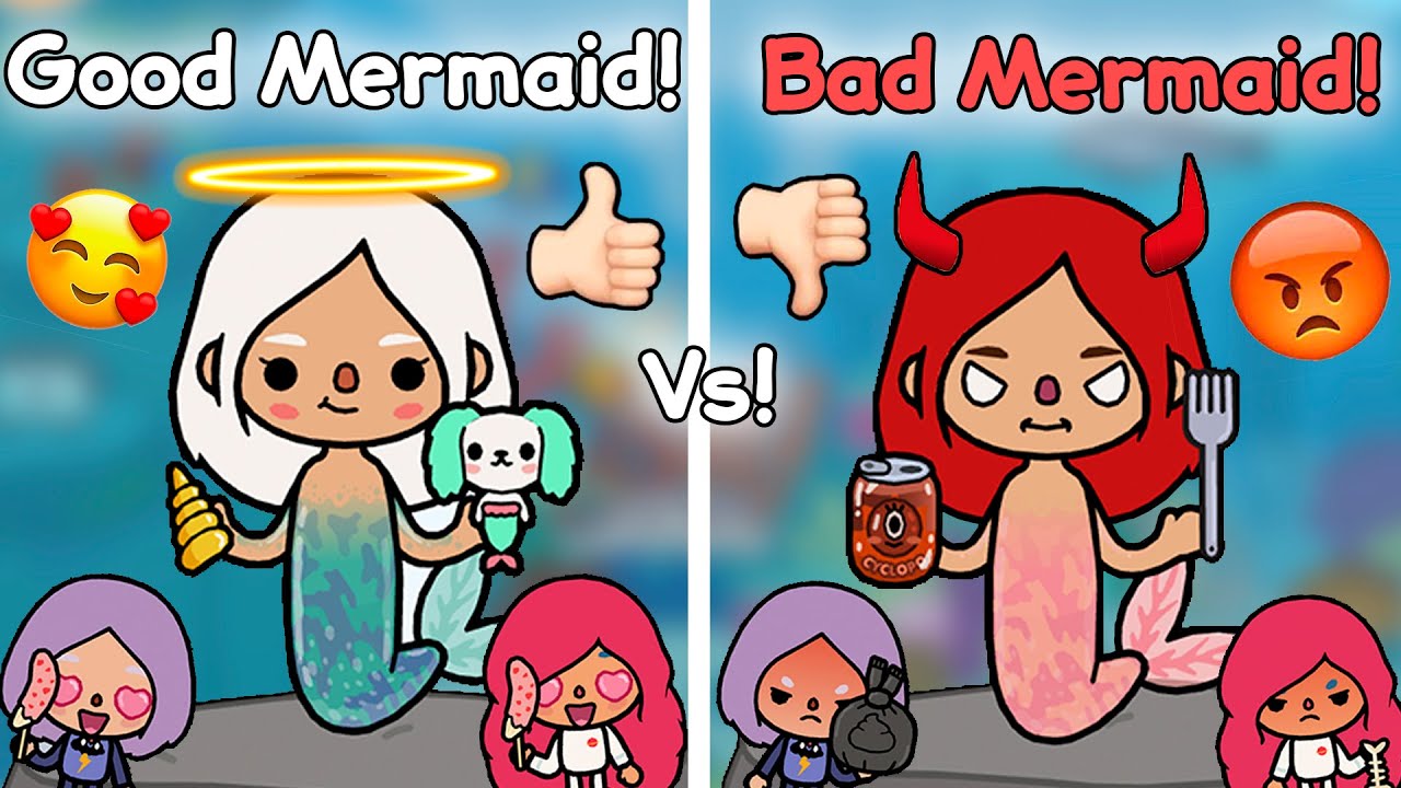 π€π§ββοΈπ Good Mermaid Vs Bad Mermaid Toca Boca Life World Story Youtube