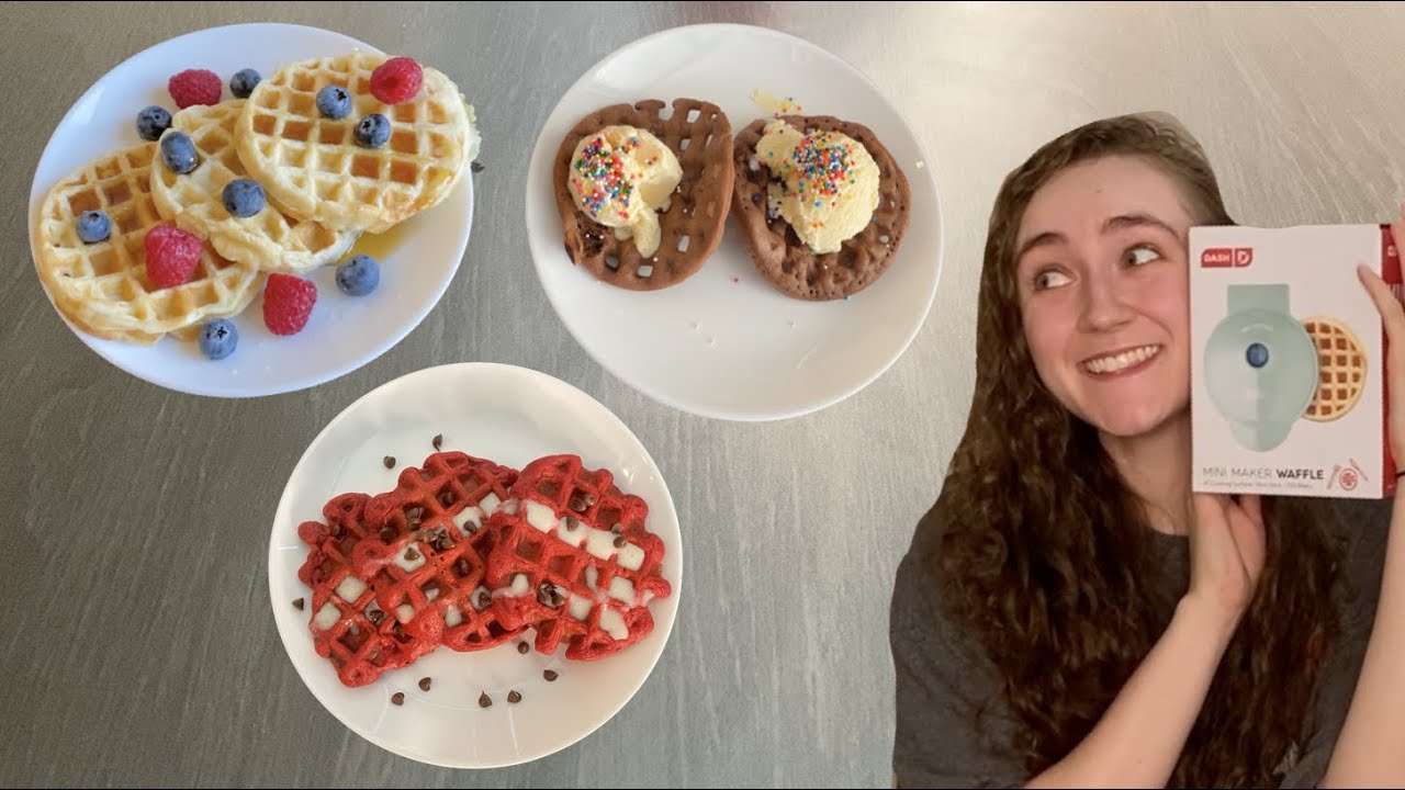 Dash Mini Waffle Maker Review! (testing 5 recipes!) - YouTube