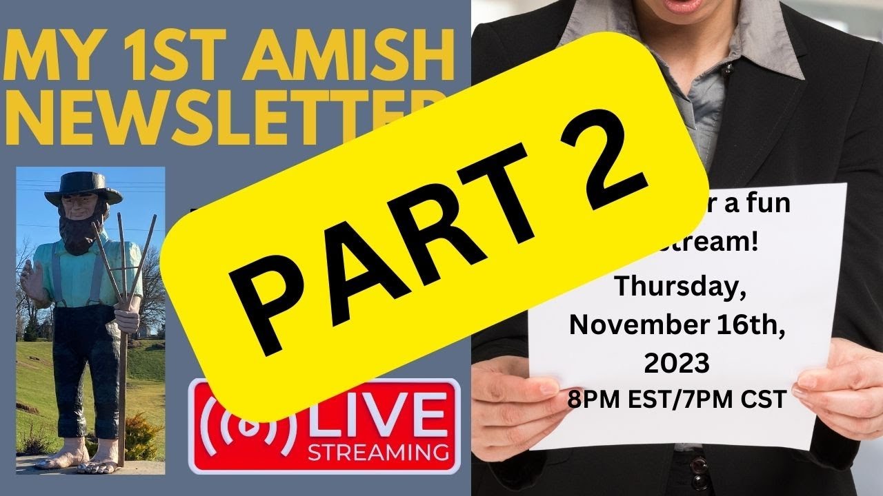 Reading an Amish newsletter!! PLUS a way to save money - Part 2 - YouTube