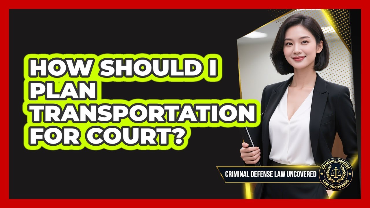 How Should I Plan Transportation for Court? - YouTube