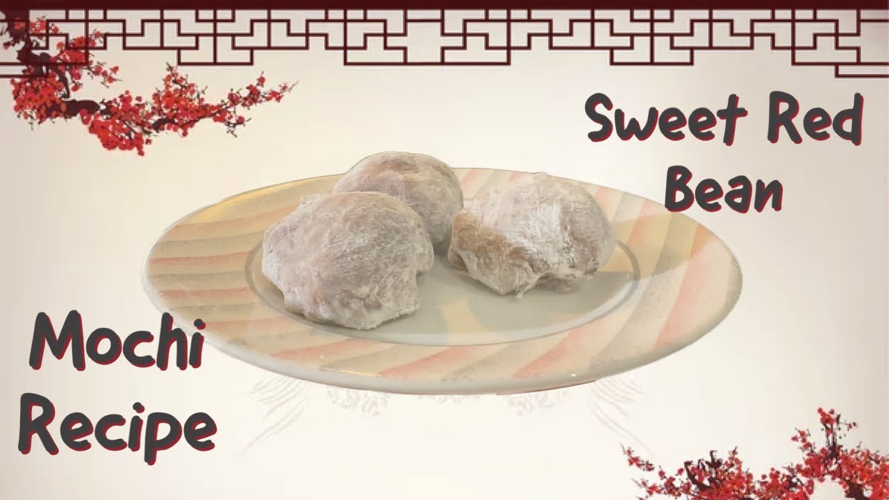 Sweet red bean mochi recipe - YouTube