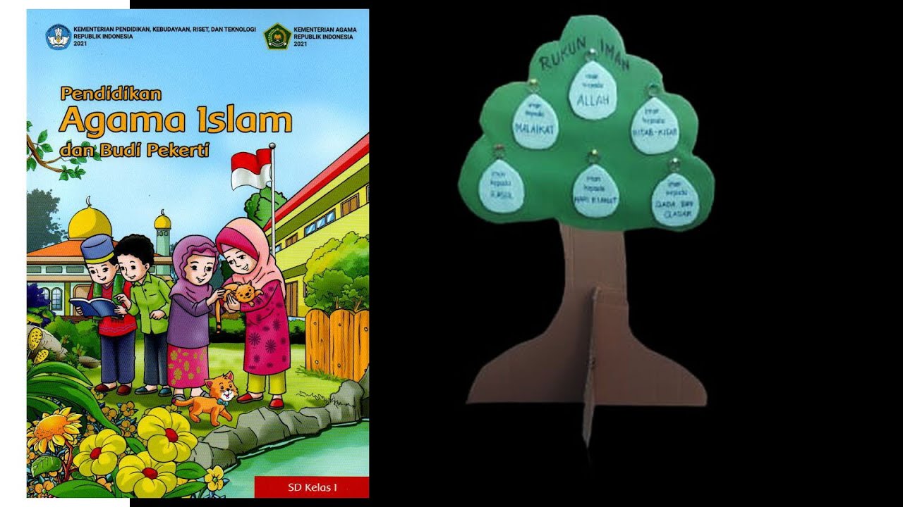 Cara Membuat Pohon Rukun Iman Tugas Kurikulum Merdeka Kelas 1 - YouTube