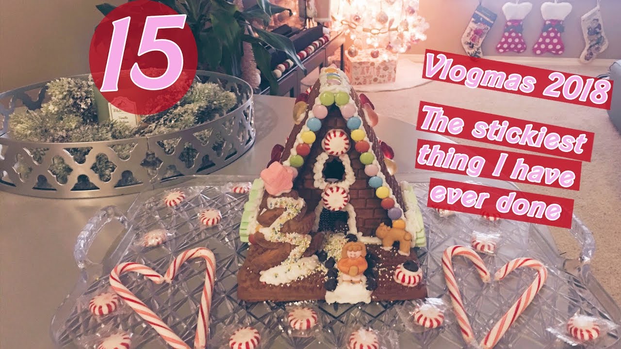 VLOGMAS DAY 15 | GINGERBREAD HOUSE PAJAMA PARTY - YouTube