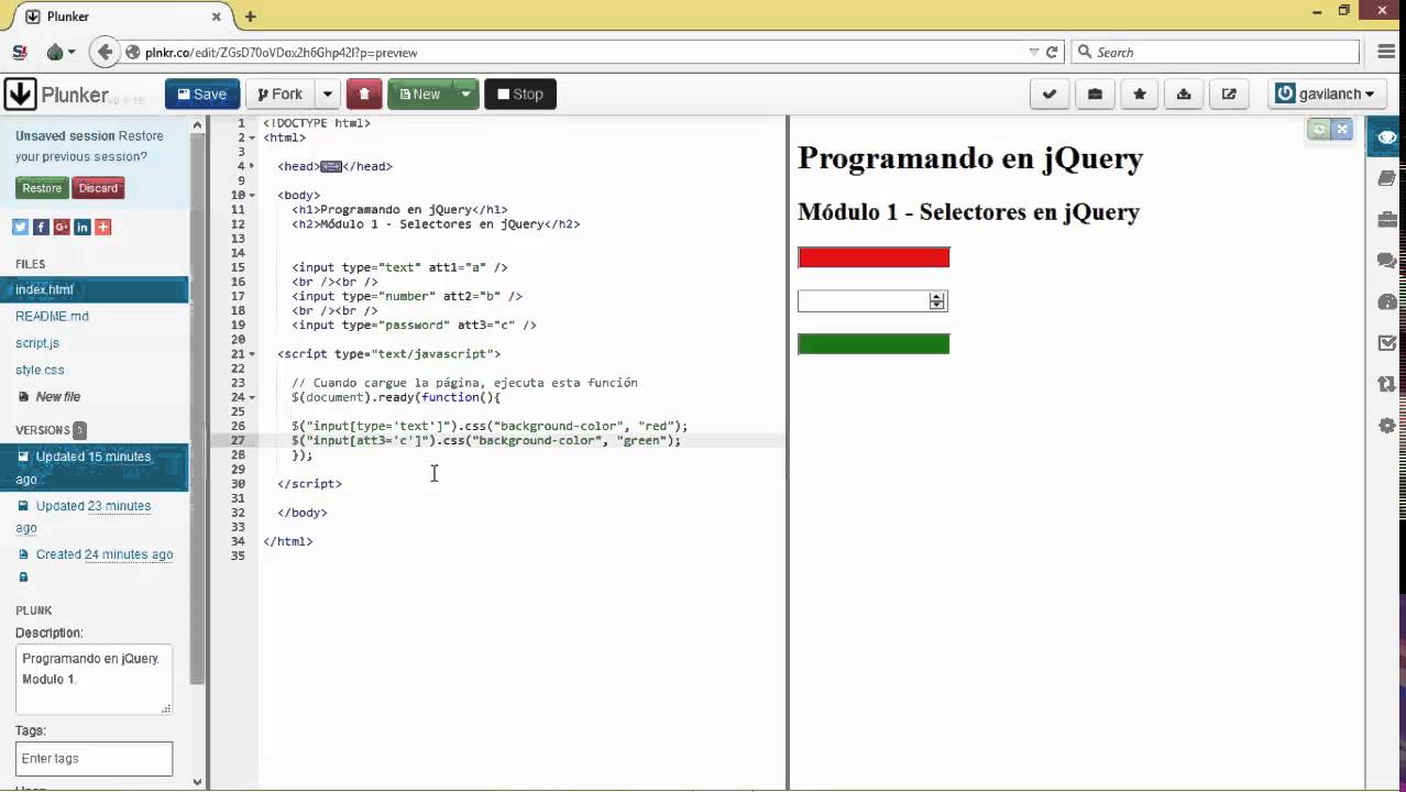 jQuery seleccionar por atributos (básico) | Selectores en jQuery | Programando en jQuery - YouTube