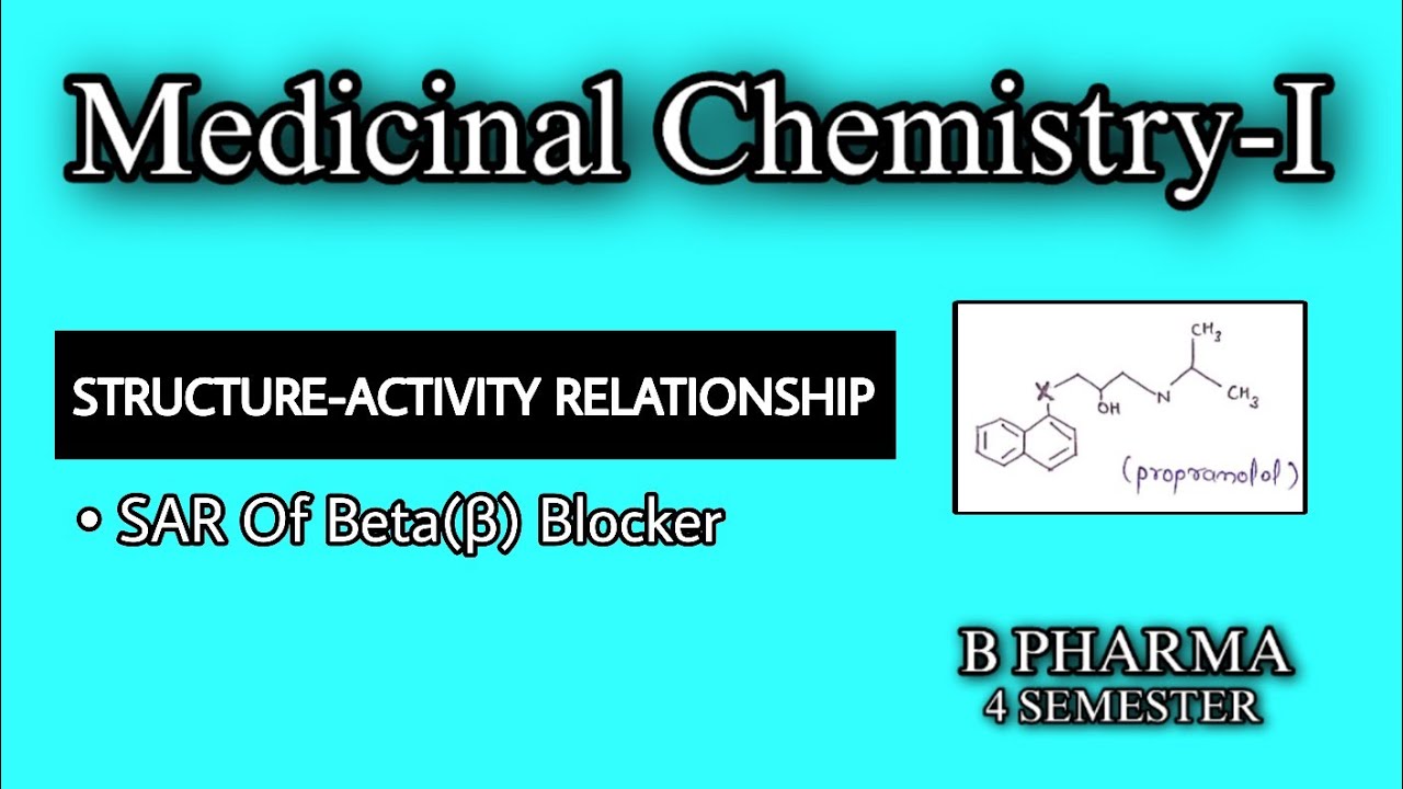 SAR OF BETA BLOCKER | BETA BLOCKERS | SAR OF PROPRANOLOL | MEDICINAL ...