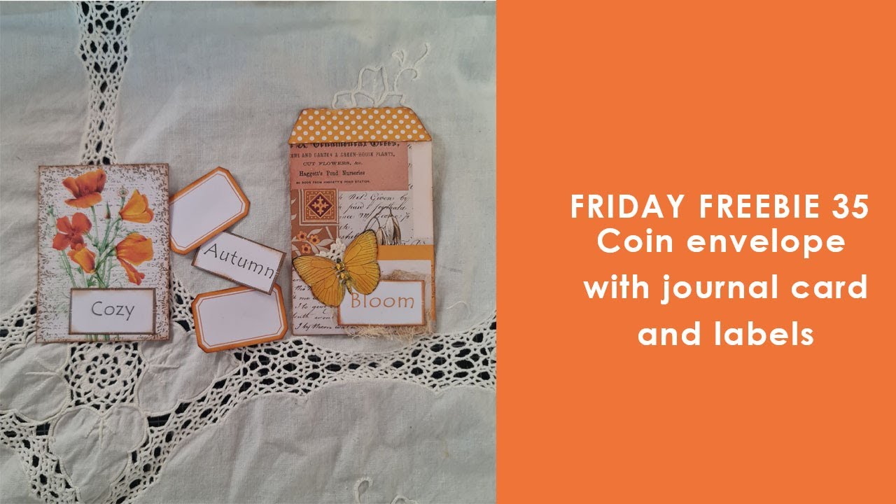 FRIDAY FREEBIE 35: Coin Envelope with Journal Card and Labels - YouTube