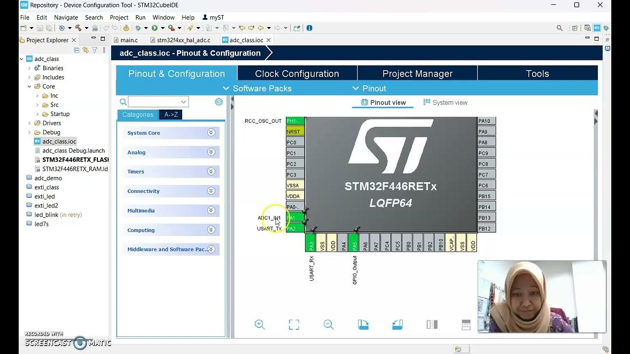 Using Stm32cube Ide Terminal To Display Adc Value Youtube