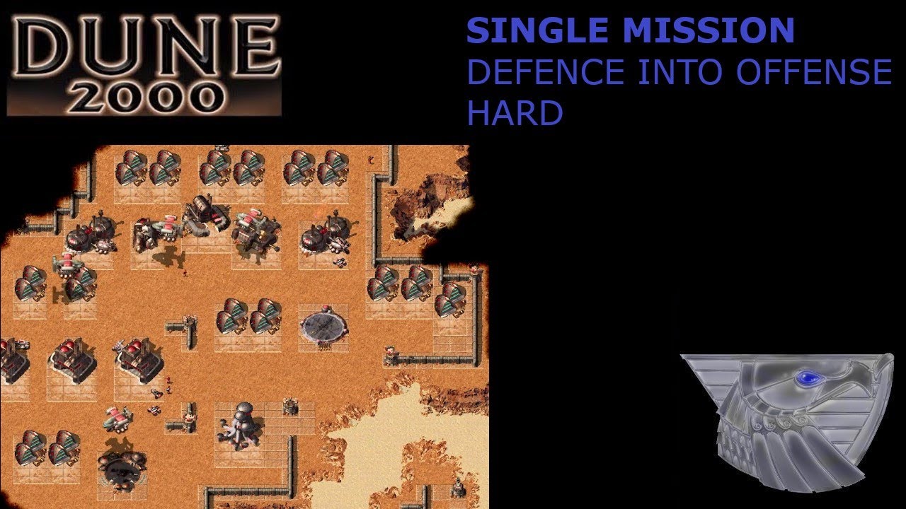Dune 2000 - Single Mission: Defence Into Offense (Hard) - YouTube