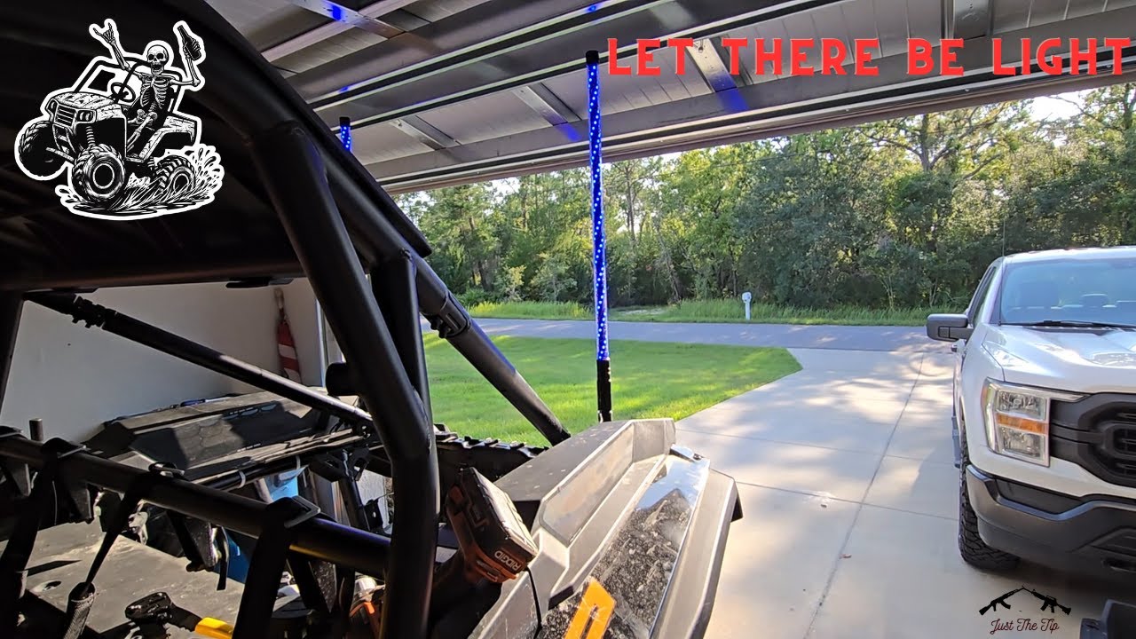Infinite Offroad Whip Lights on 2024 Polaris RZR 4 Seater. - YouTube