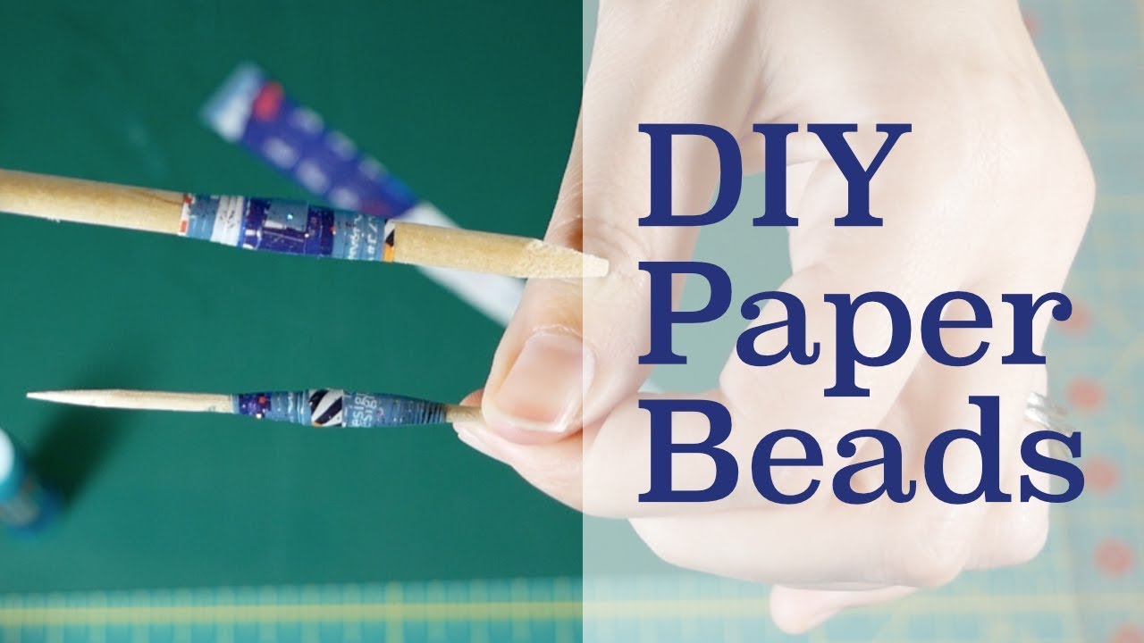 Upcycle junk mail into DIY paper beads - tutorial - YouTube