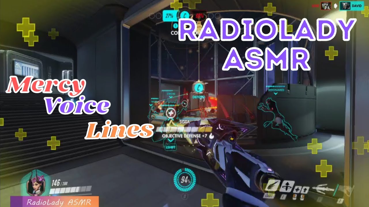 ASMR Overwatch Gaming / Whispering Mercy Voice Lines / Keyboard Sounds ...