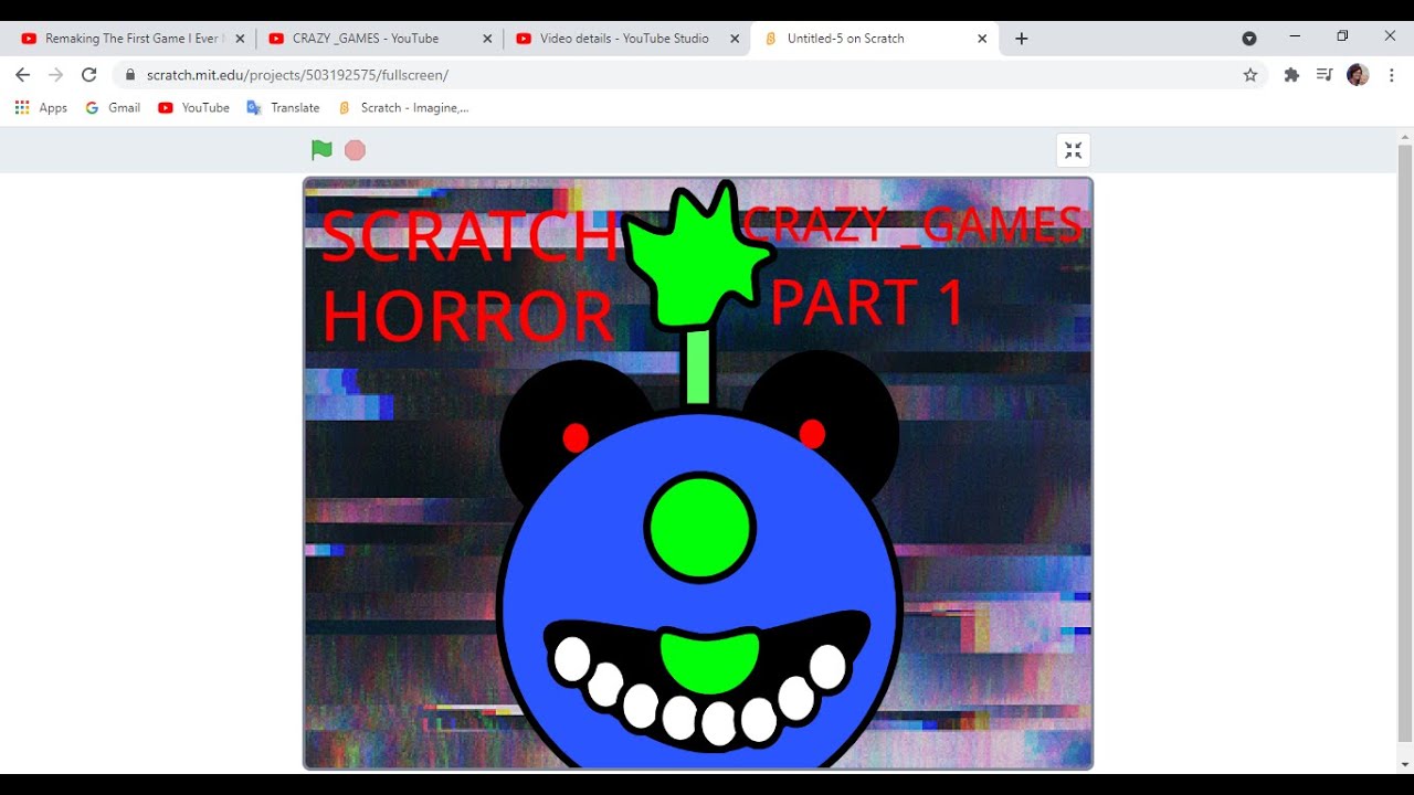 How to make a scratch PUPPETS GAME HORROR step by step part one - YouTube
