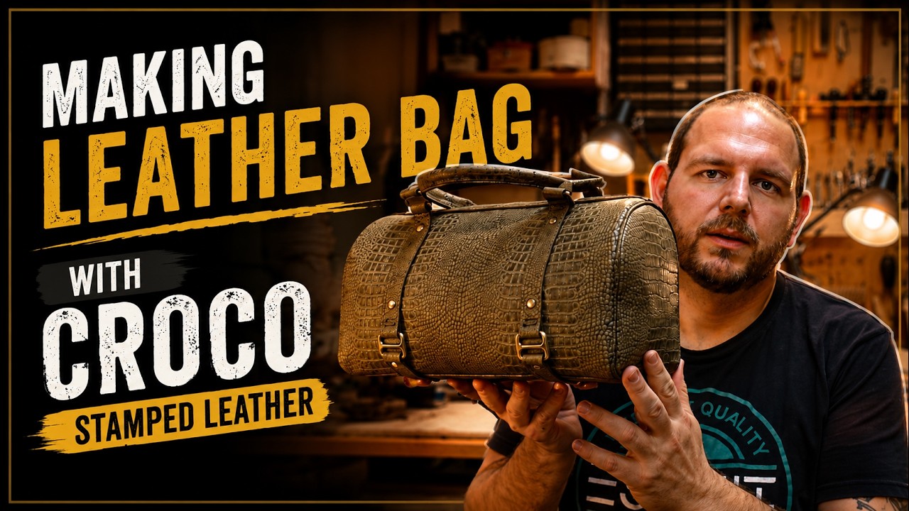 Making Leather Bag with Croco stamped Leather using Dieselpunk.ro ...