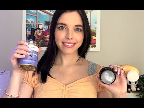 Body Massage for Relaxation (ASMR)  Soft Spoken, Massage Oil, Body Brushing, Roleplay