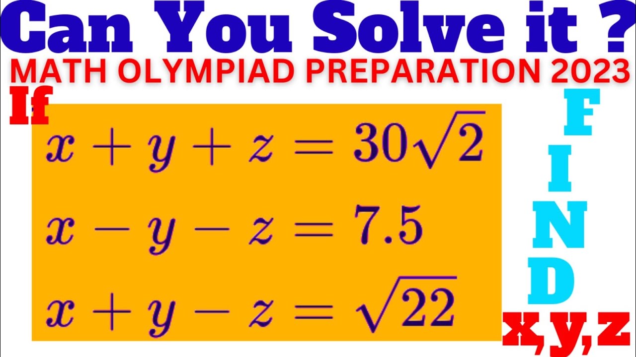 Become a Math Genius by Solving the OMNI-Olympiad Problem1! - YouTube