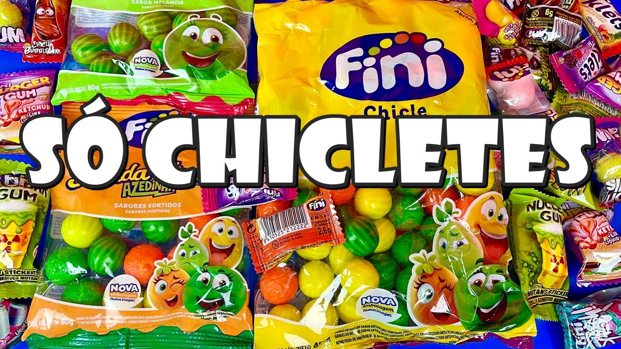 Chicletes FINI Muitos Tipos e Sabores Experimentando - YouTube