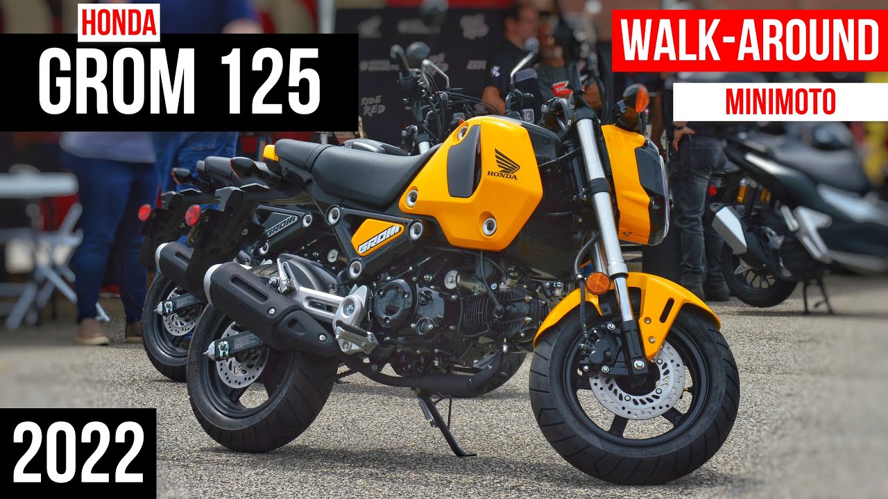 2022 Honda Grom 125 Walkaround (Yellow) | 125cc miniMOTO Motorcycle ...