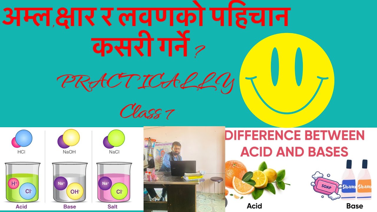 Acid,Base and Salt Practical class || Class for 6,7 and 8 #science # ...