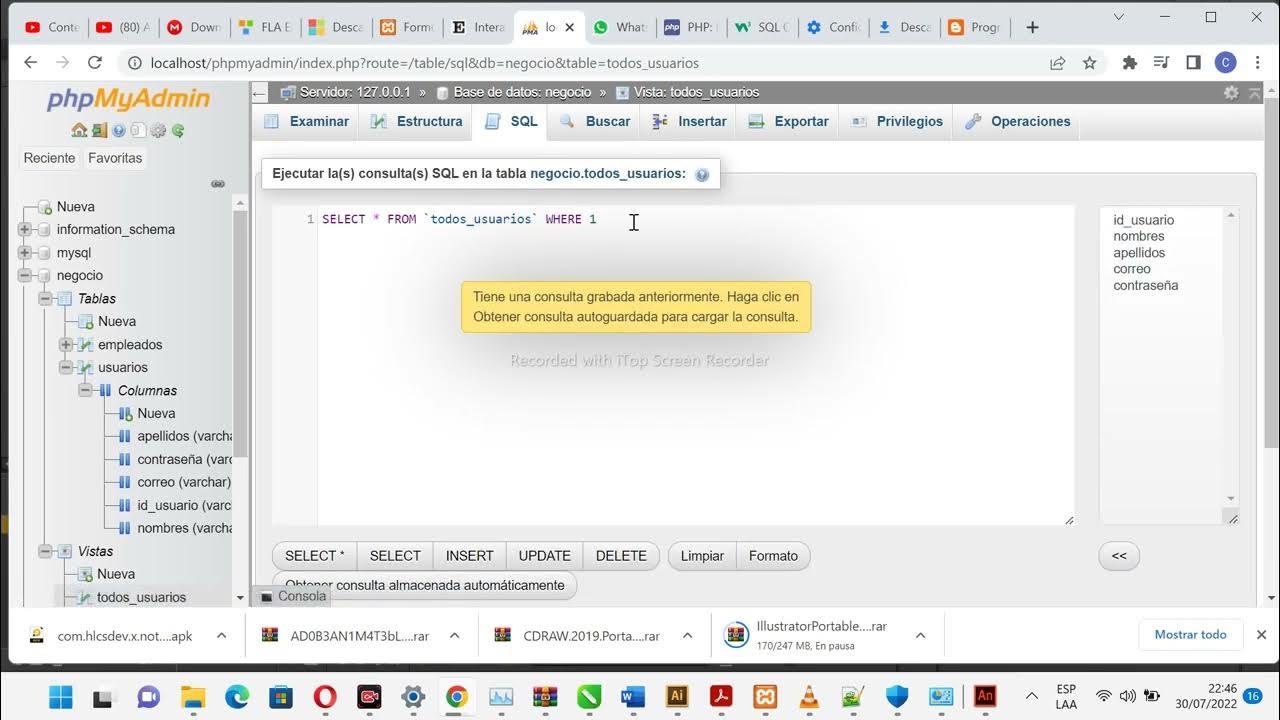 CREAR VISTAS EN PHPMYADMIN - YouTube