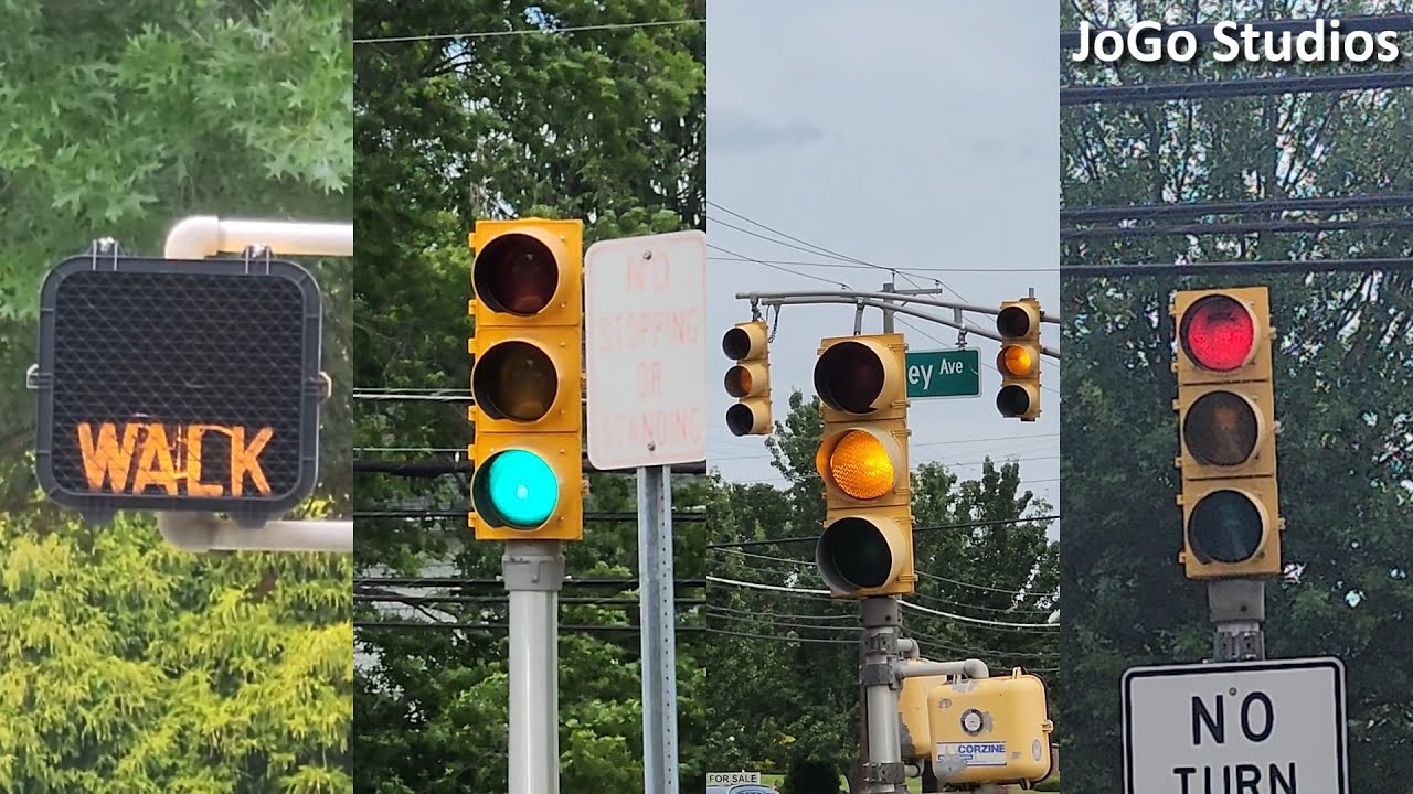 Incandescent Traffic Lights at Offset Intersection | Chestnut & Valley - YouTube