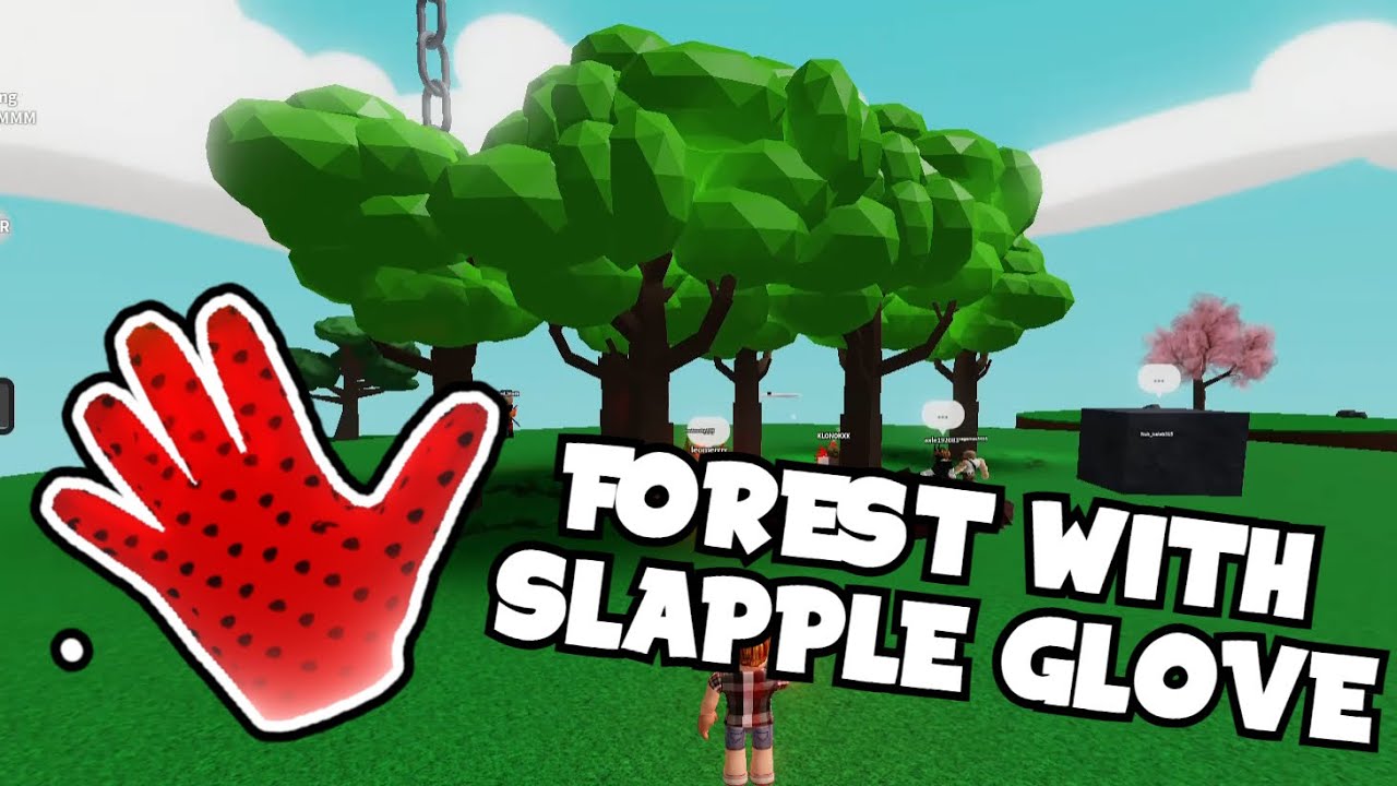 making a FOREST in slap battles (slapple glove) - YouTube