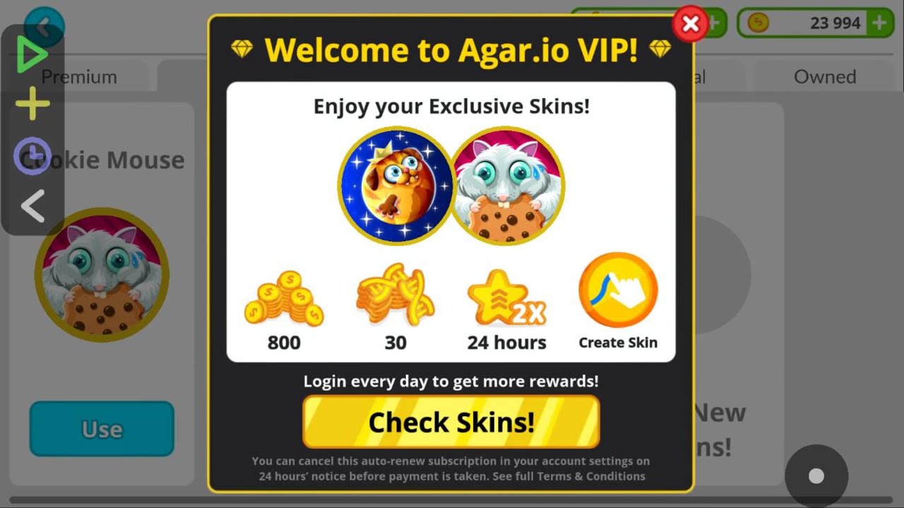 Agar.io NEW HUGE UPDATE! AGAR.IO V.I.P WITH EXCLUSIVE SKINS! - YouTube