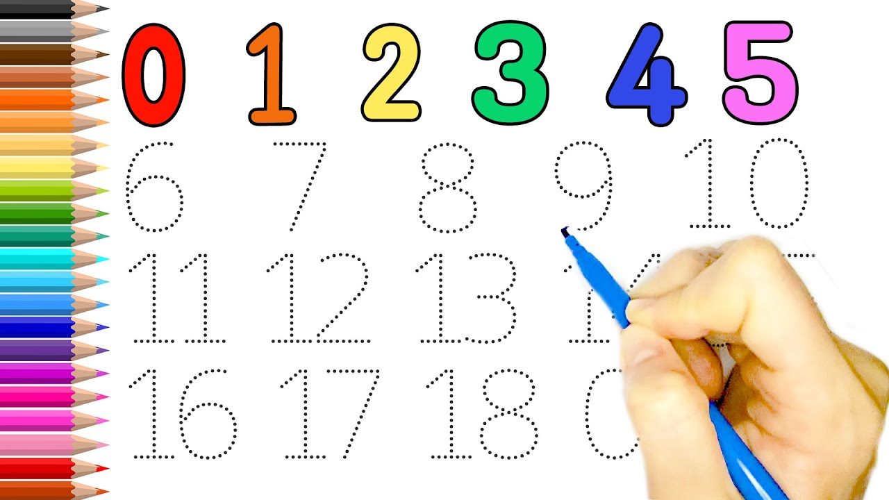 Counting Numbers 아이들을 위한 0부터 20까지 숫자 쓰는 방법 배우기 숫자세기 Counting