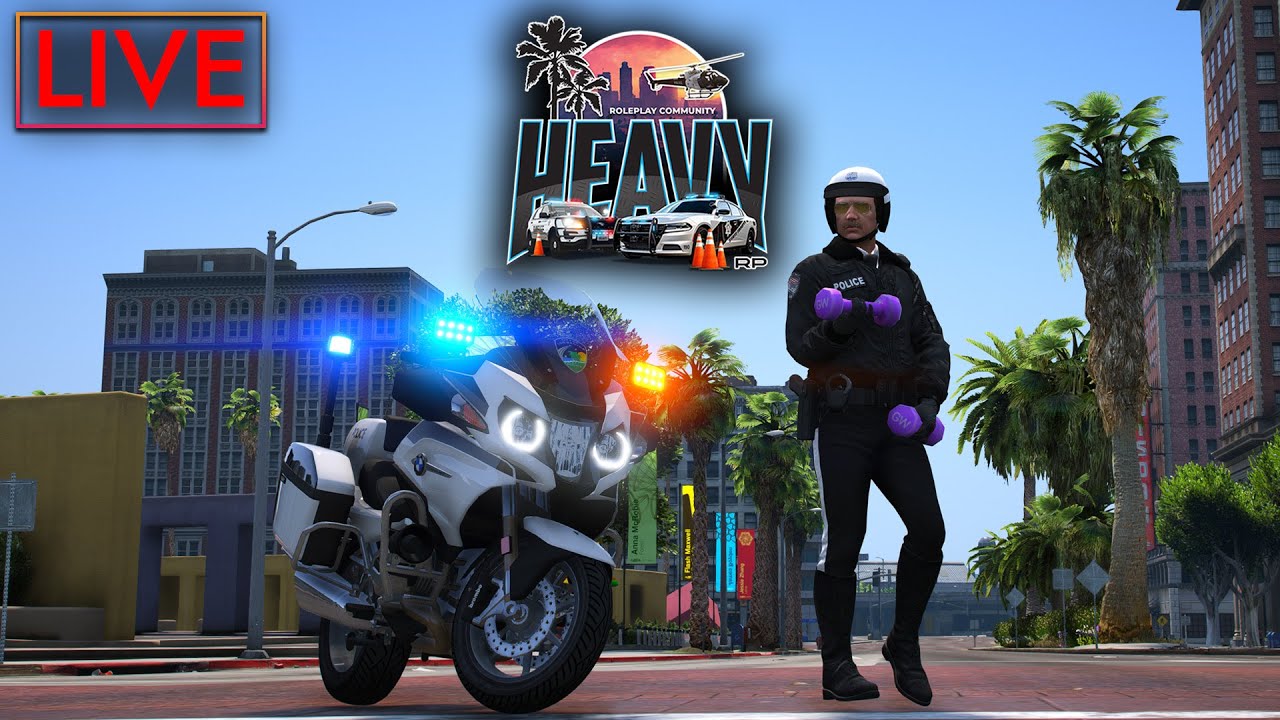 City Motor Cop in Heavy RP! | GTA RP - YouTube