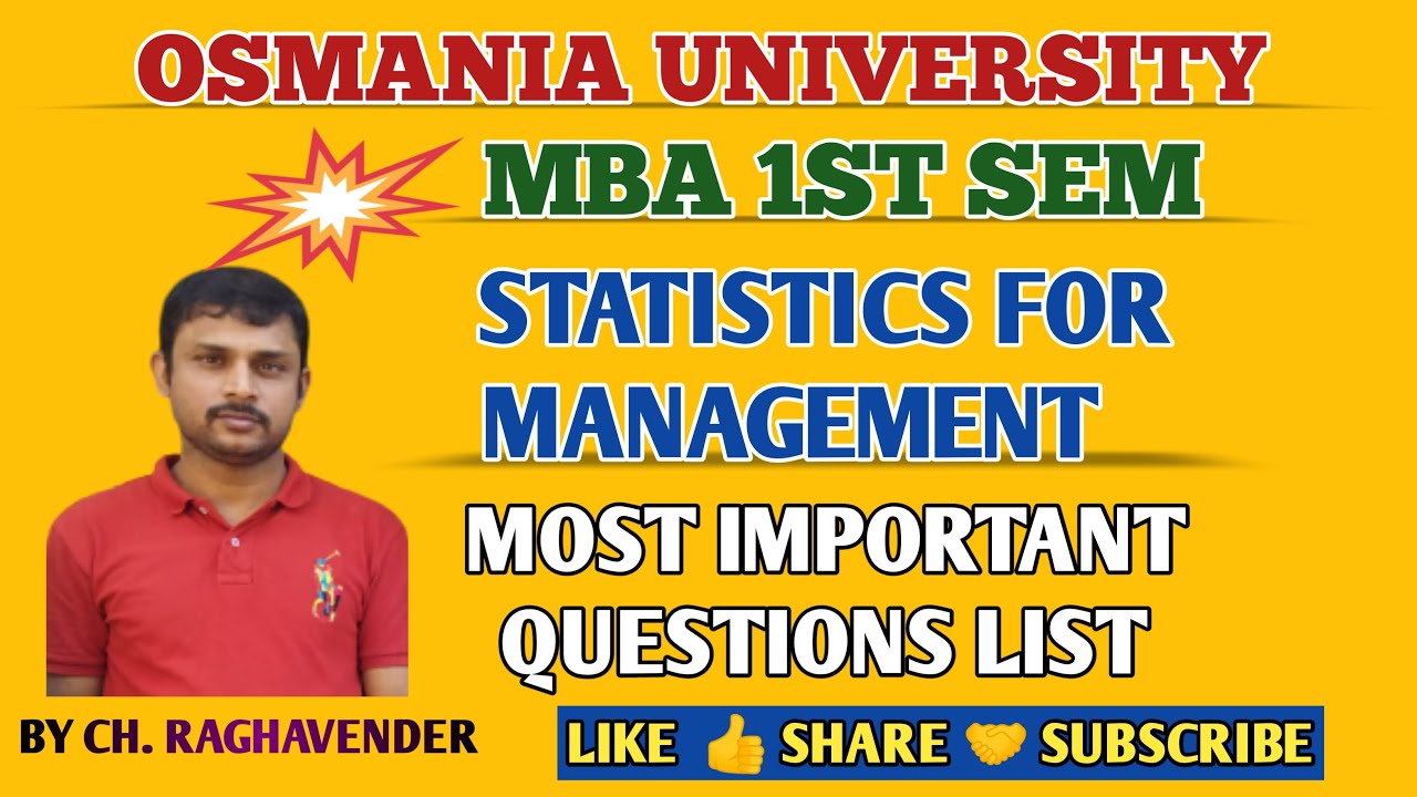 SFM MBA 1ST SEMESTER IMPORTANT QUESTIONS - YouTube