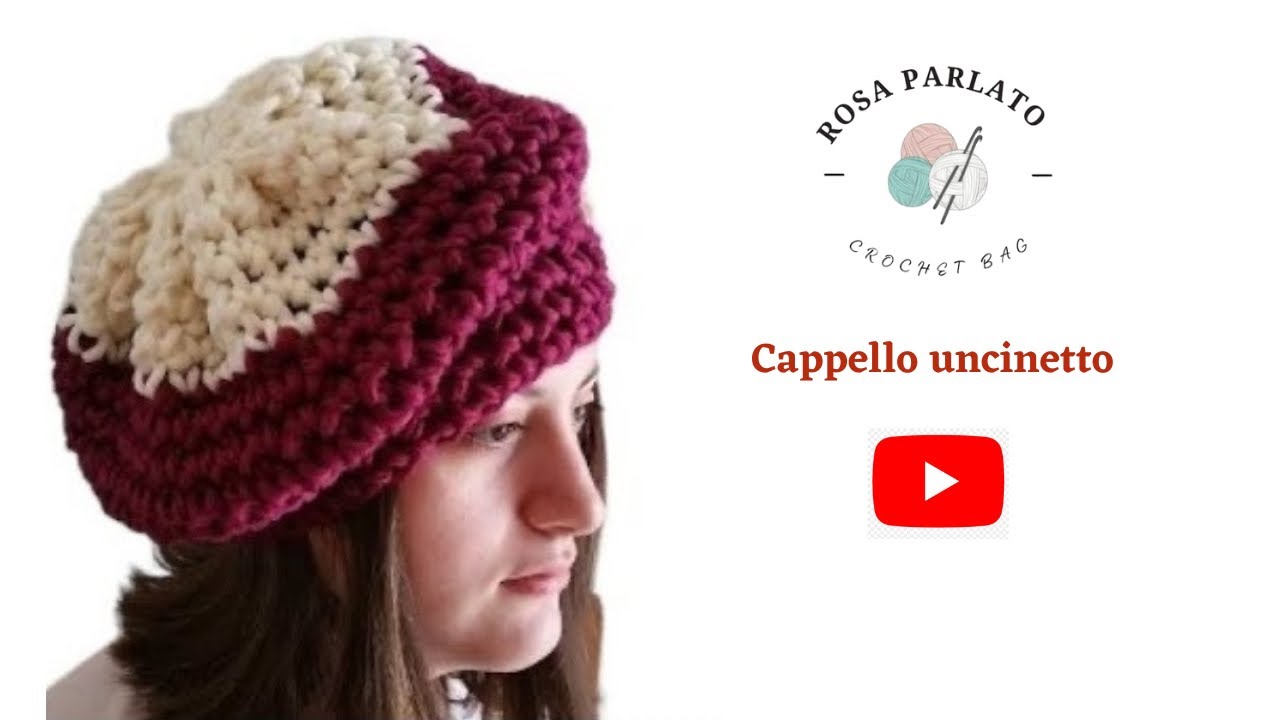 Cappello di lana uncinetto/Basco uncinetto per principianti - YouTube