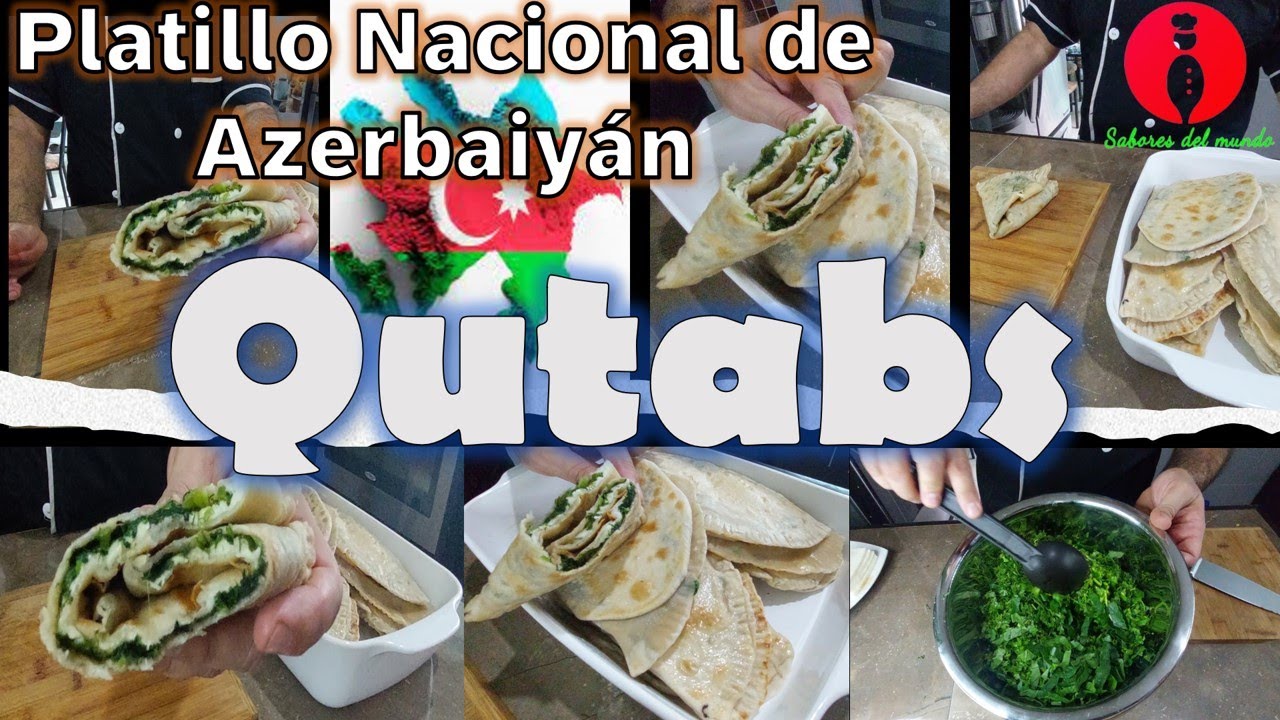 Qutab con verduras el plato nacional de Azerbaiyan, muy saludable y ...