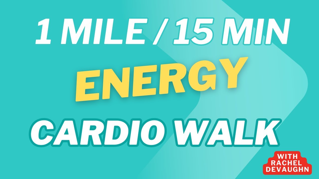 1 mile energy cardio walking workout / 15 min fitness walk / low impact ...