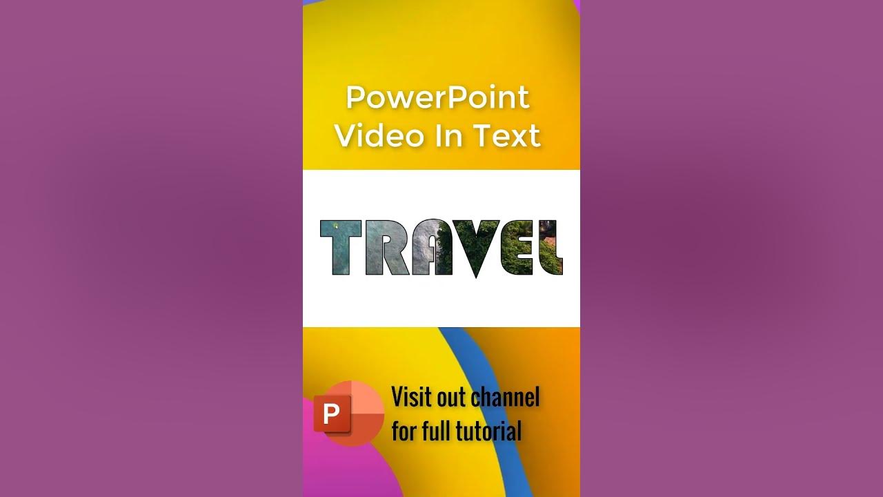 How to merge video and text in PowerPoint? | PowerPoint background ...