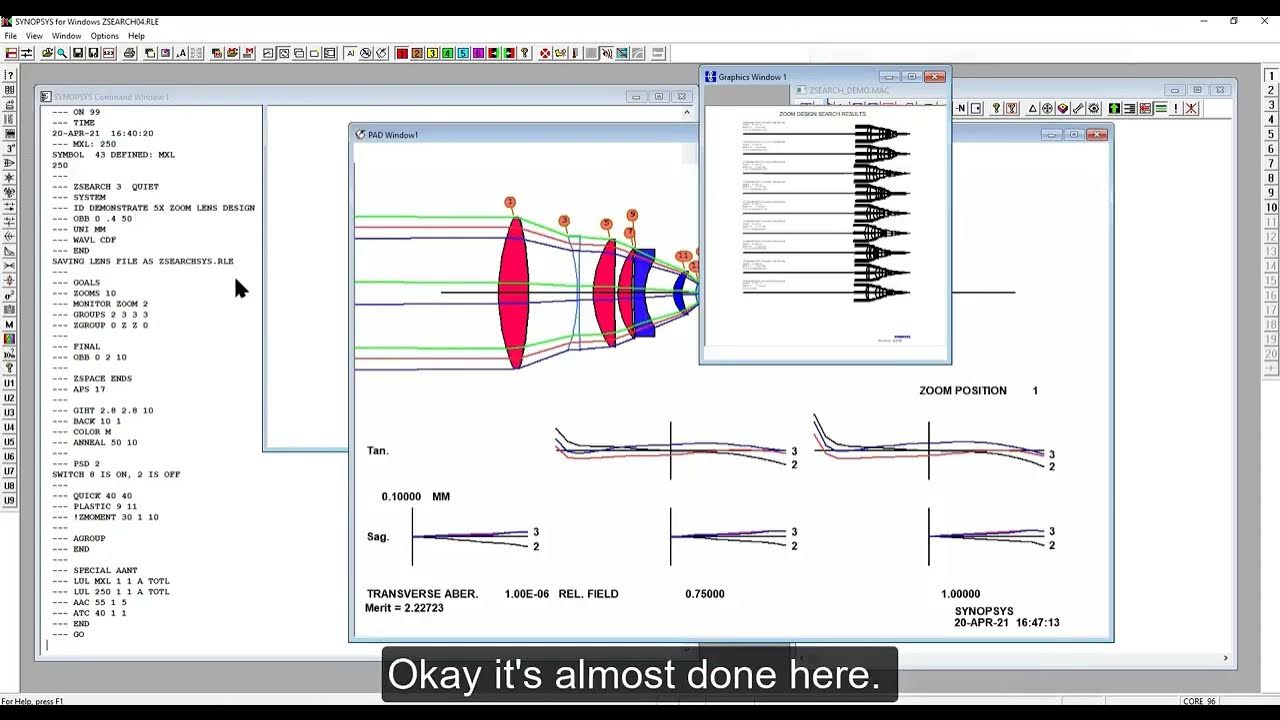 ZSEARCH Automatic Design Tool in SYNOPSYS™ Lens Design Software - YouTube