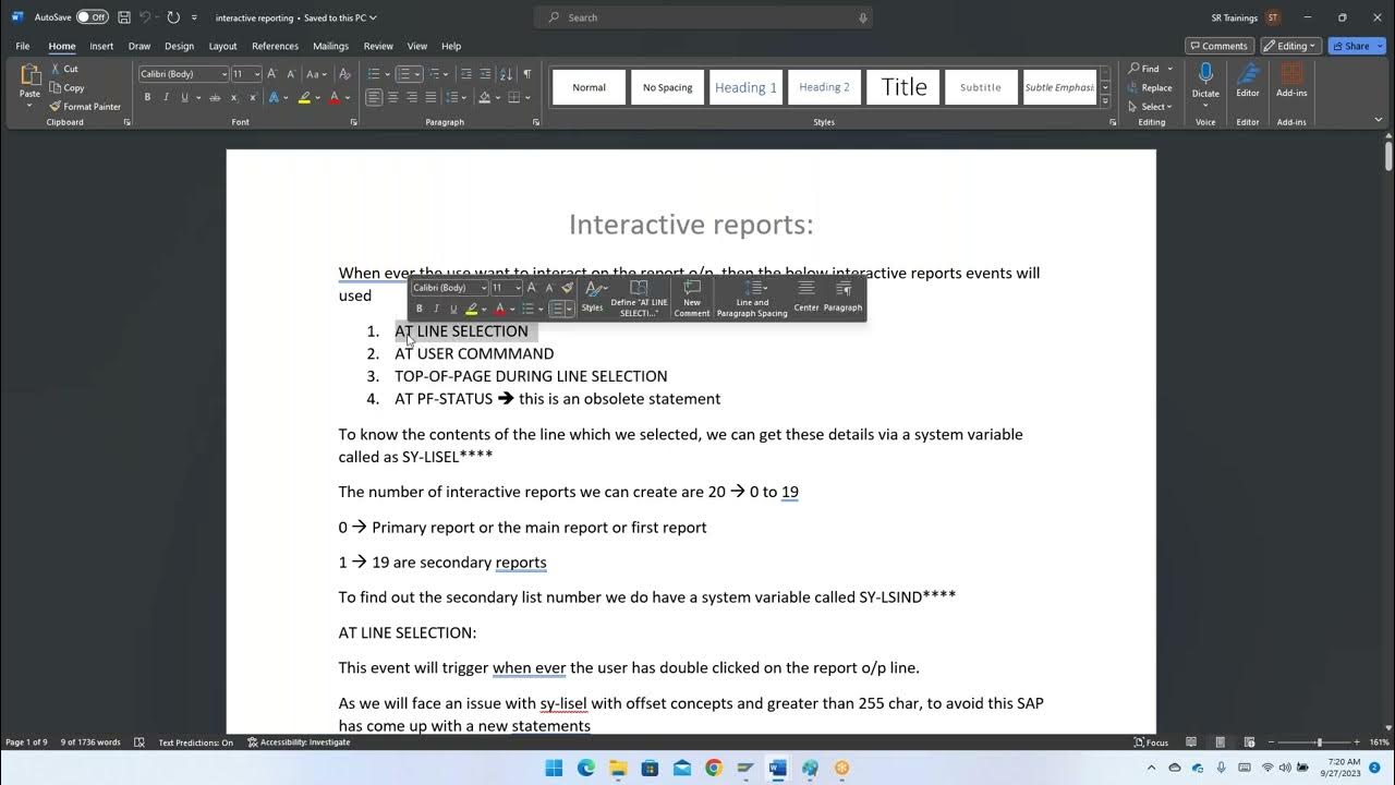 Interactive Reporting Class 1 - YouTube