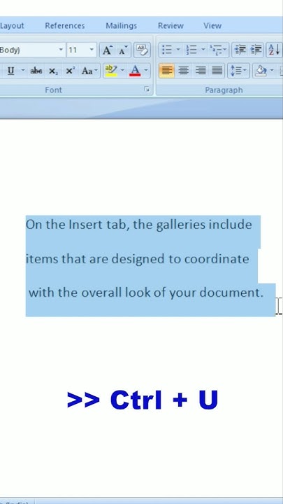 #how to underline text #Shortcut #Microsoft Word - YouTube