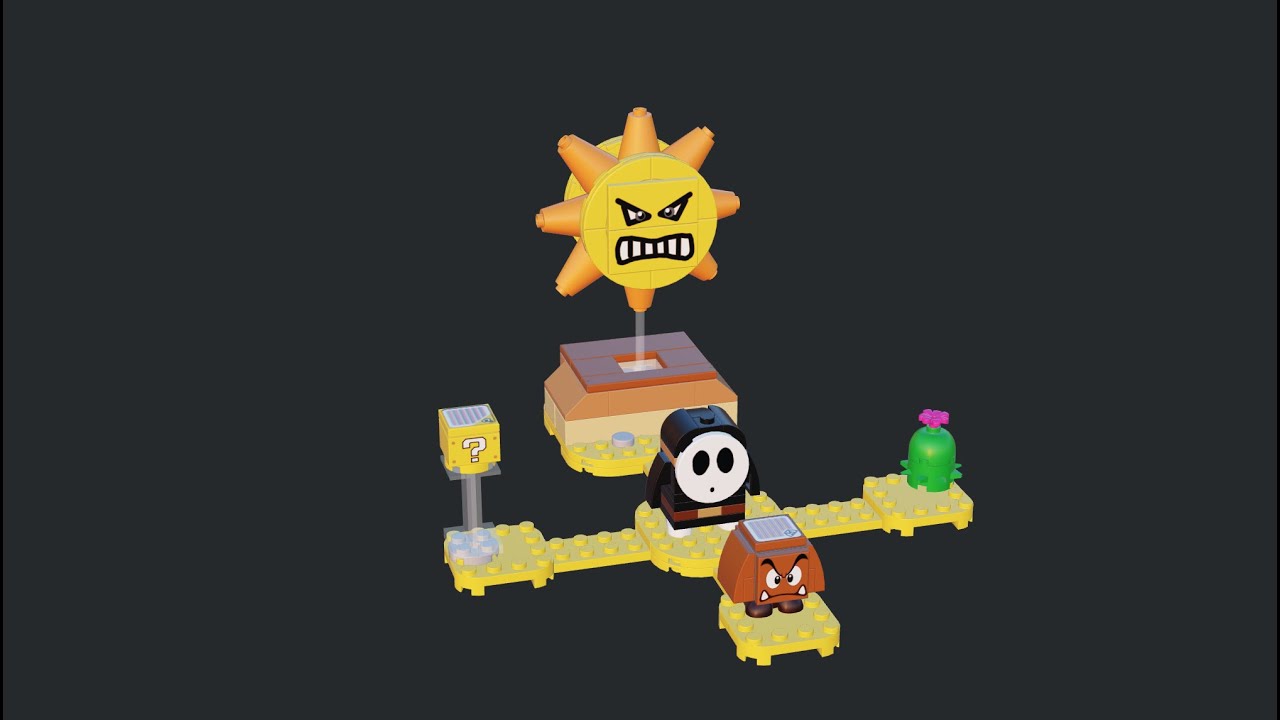NEW LEGO Mario angry sun desert expansion set - YouTube