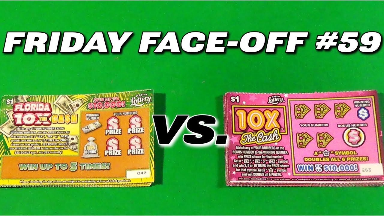 FRI. FACE-OFF 59: $1 10X THE CASH BATTLE Florida Lottery Scratch ...