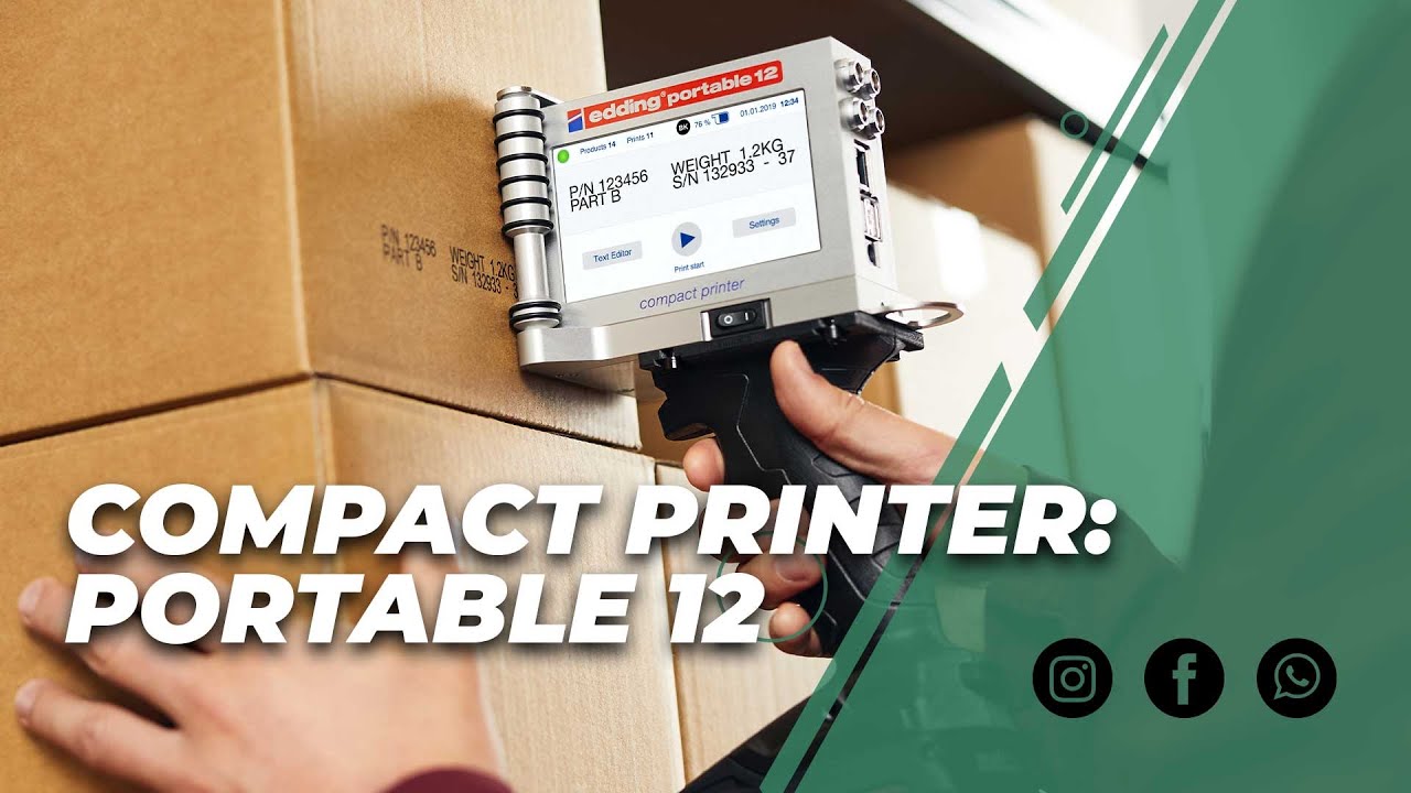 The Mobile, Reliable, Compact Printer: The Edding Portable 12 - YouTube