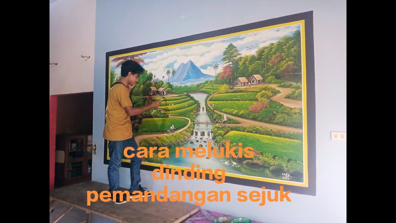 cara melukis mural - YouTube