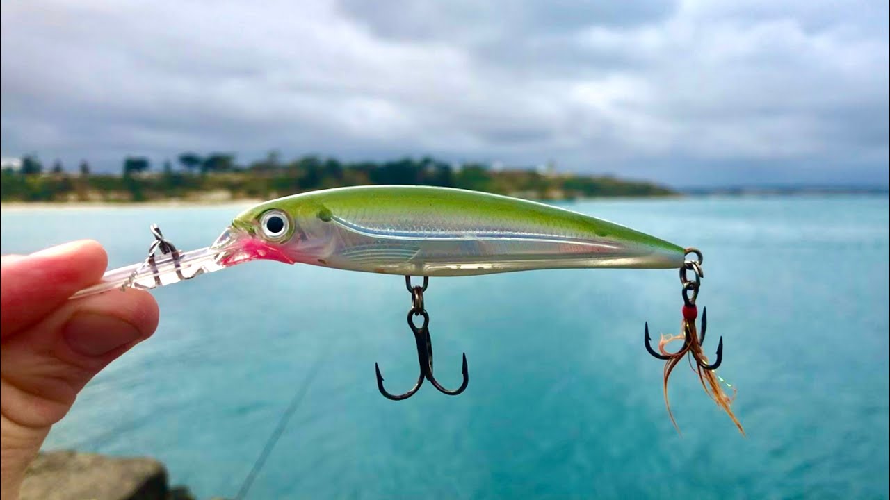 This Lure Catches Fish - Rock Fishing, Portland Breakwall - YouTube