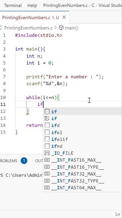 C Programming: Printing Even Numbers till 'n | @engineers-choice | Engineer's Choice - YouTube