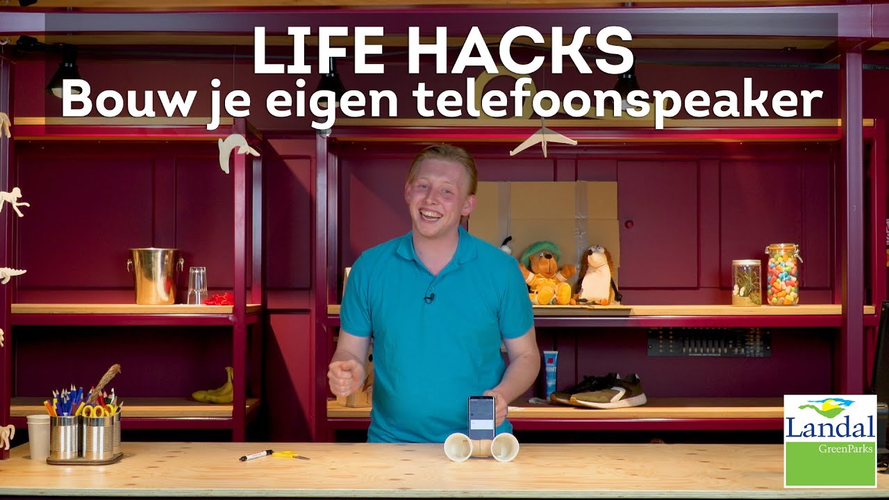 Telefoon Speaker Maken! - Life Hacks #7 [Landal TV] - YouTube