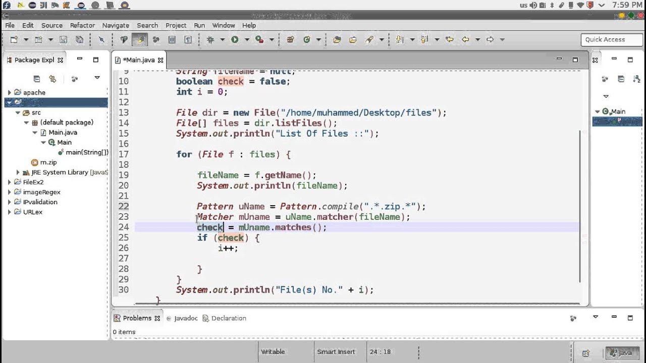 60 Java advanced RegEX extensions Files التعابير المنطقية للملفات - YouTube
