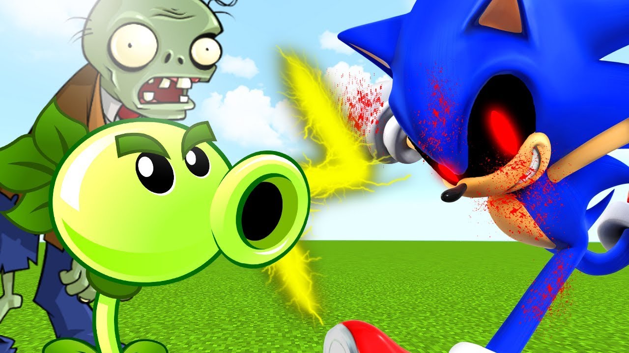 PLANTAS VS ZOMBIES contra SONIC.EXE en MINECRAFT 💥 - YouTube