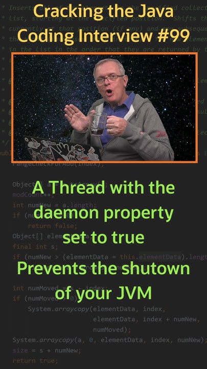 What is a daemon thread? - Cracking the Java Coding Interview - YouTube