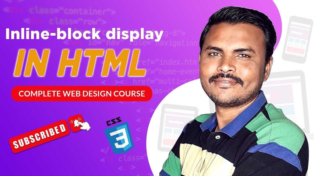Inline Block Display Css Complete Website Design Course In Hindi Website Youtube