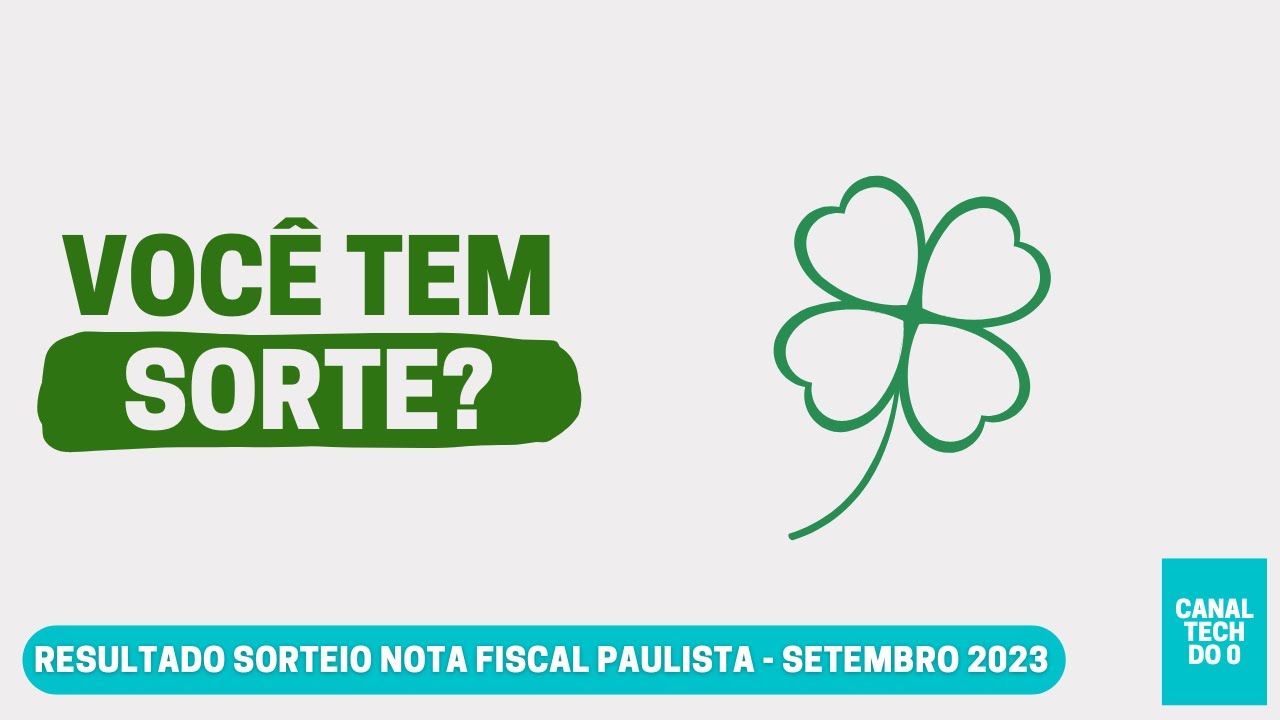 Resultado do Sorteio Nota Fiscal Paulista - Janeiro 2024 - YouTube