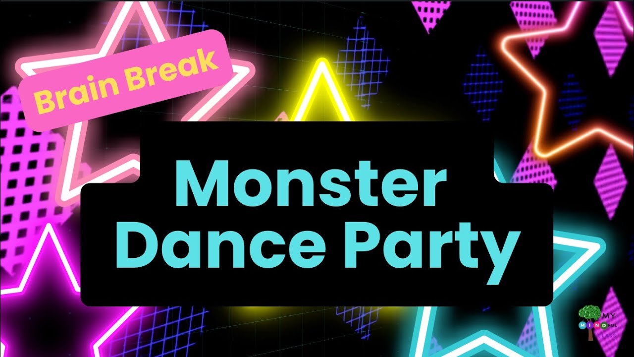 2 Minute Brain Break For Kids Monster Dance Party - YouTube